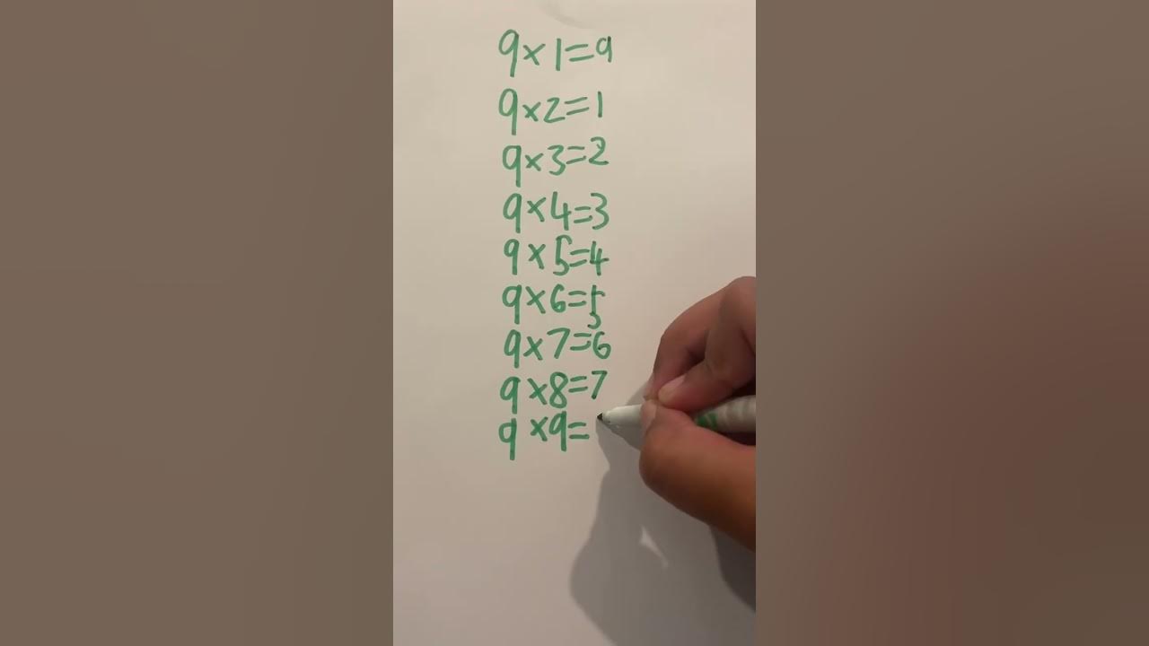 Multiplication nines trick 😱 - YouTube