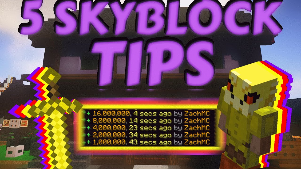 5 Important Hypixel Skyblock Tips! | Hypixel skyblock | Minecraft - YouTube