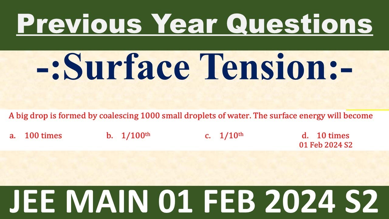 A big drop is formed by coalescing 1000 small droplets of water. The ...