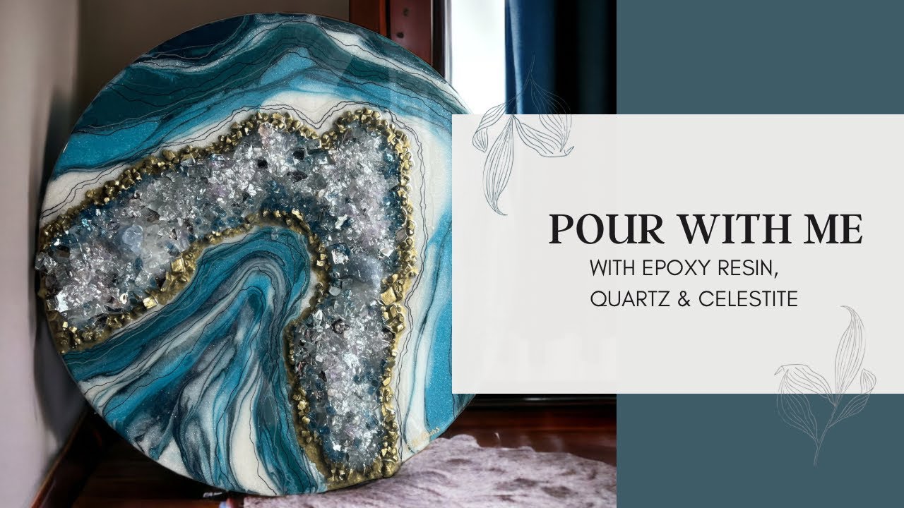 Serene | Quartz Collection | Epoxy Resin, Clear Quartz & Celestite ...