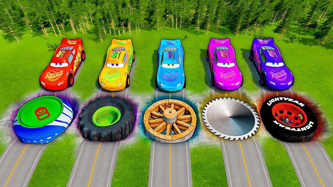 Mega Pixar Cars Pit Transform McQueen Into Mcqueen with Saw Wheels ...