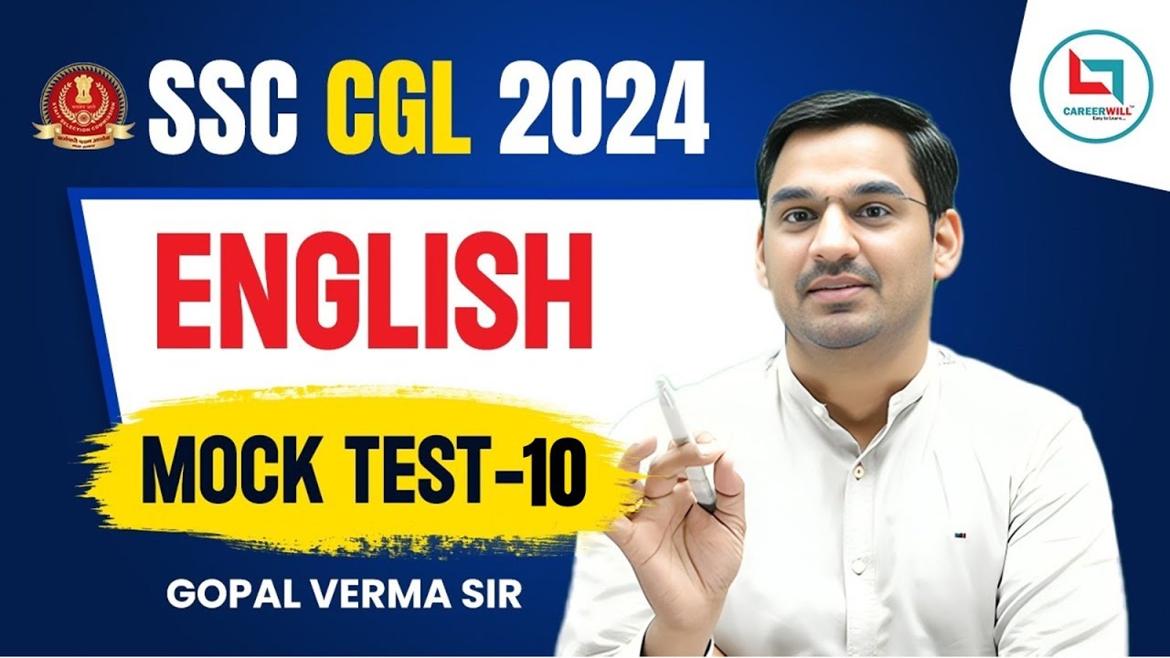 SSC CGL 2024 | SSC CGL English Preparation | SSC English Mock Test 10 ...