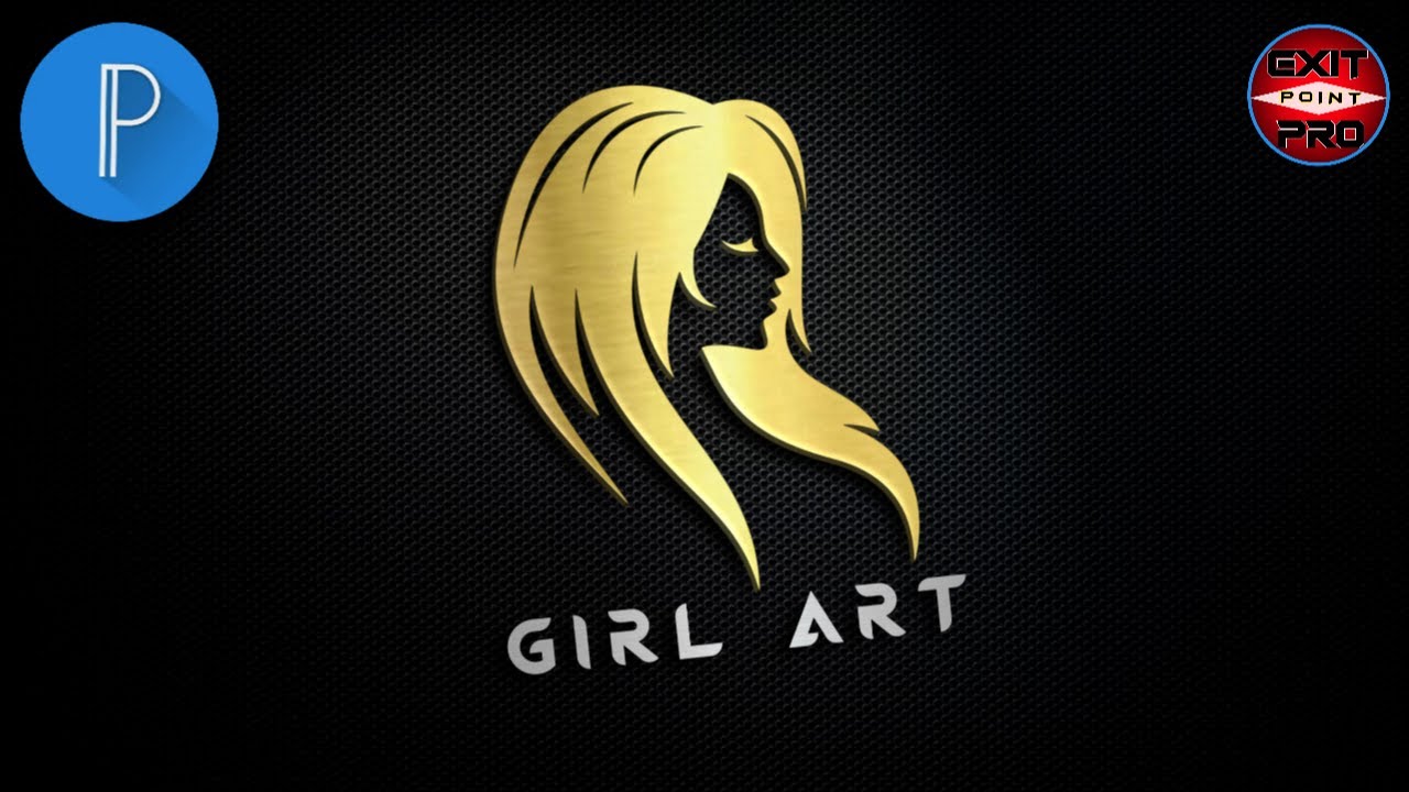 How To Make Girl Art Logo on Pixellab || Women Logo || EXIT POINT PRO ...