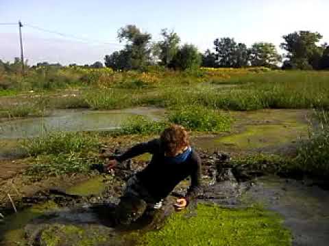 green waders in deep mud - YouTube