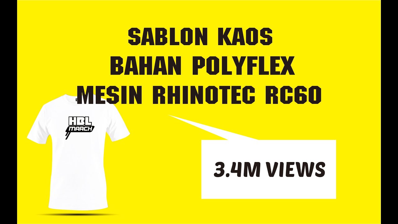 Tutorial/Cara sablon polyflex, pakai mesin RHINOTEC RC 60 - YouTube