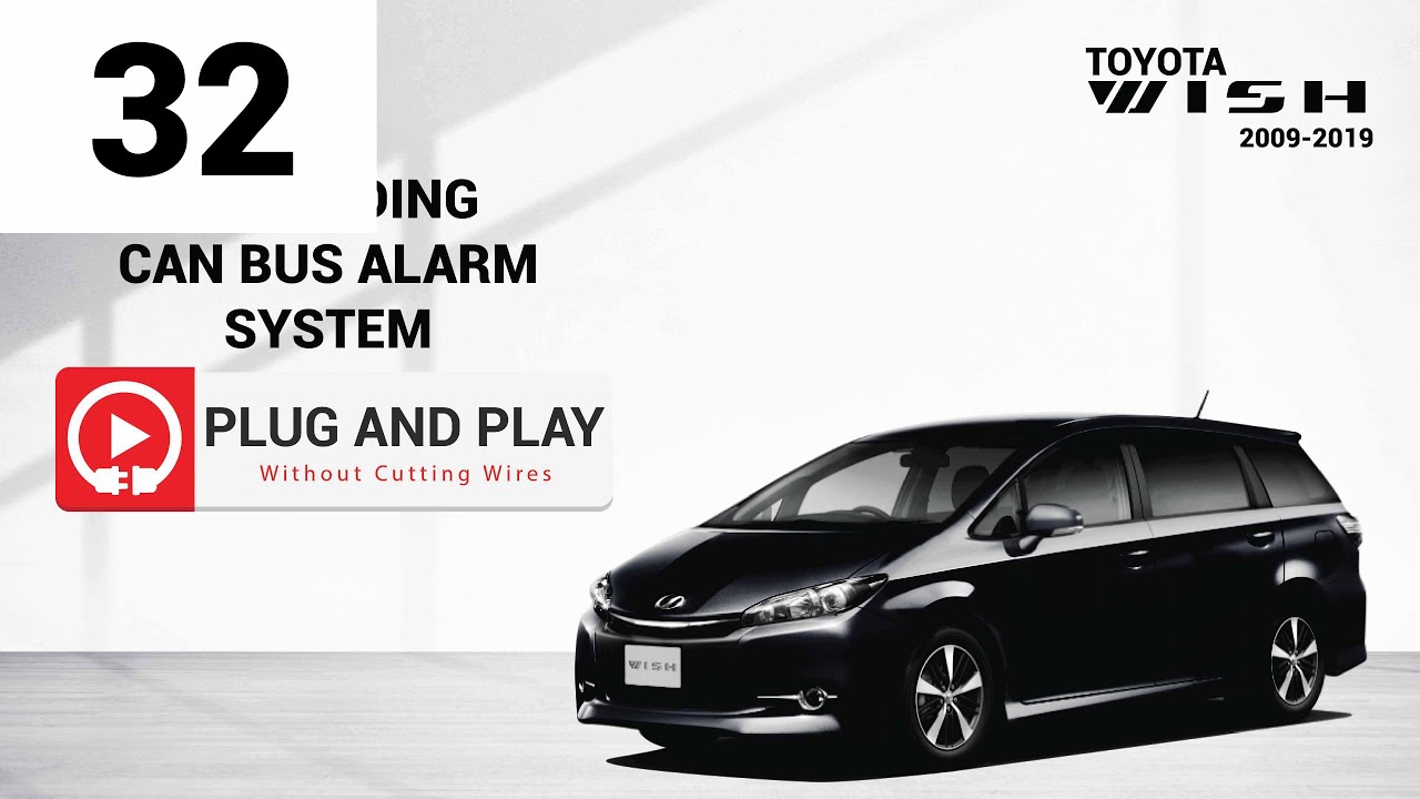 Toyota Wish 2009-2019_Upgrading Can Bus Alarm System_Plug & Play ...