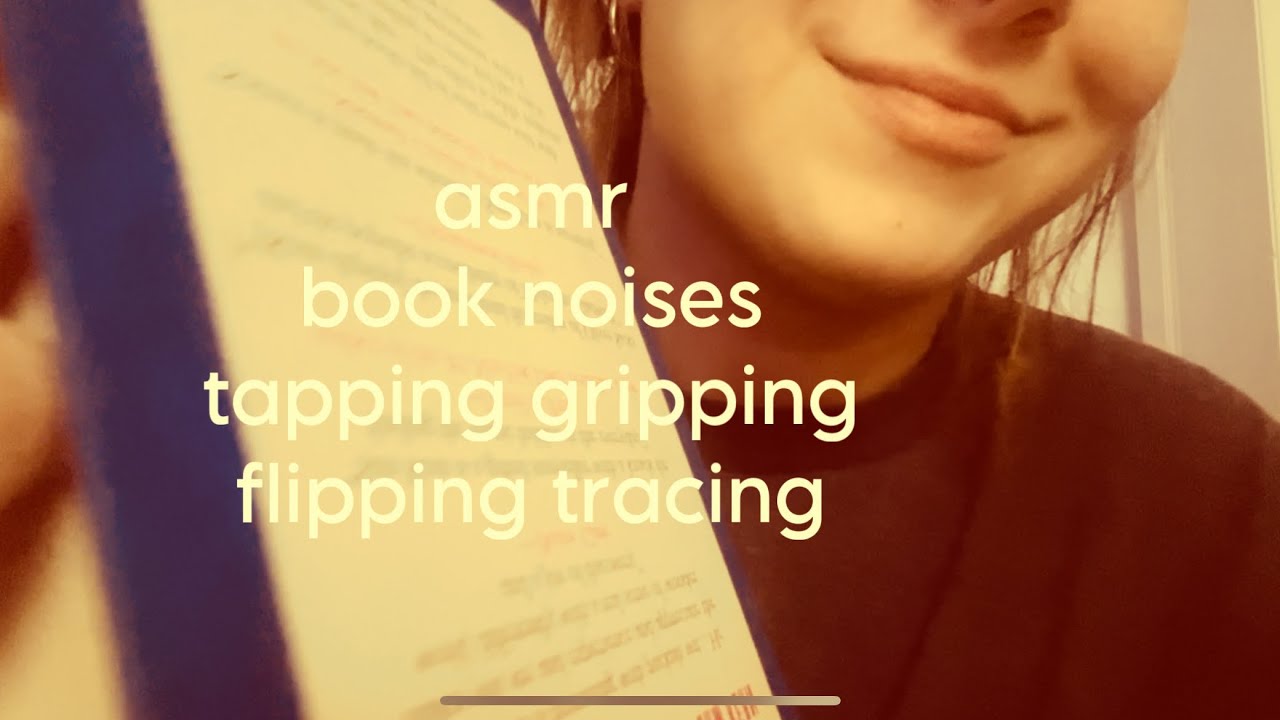 asmr book tapping gripping tracing and flipping - YouTube