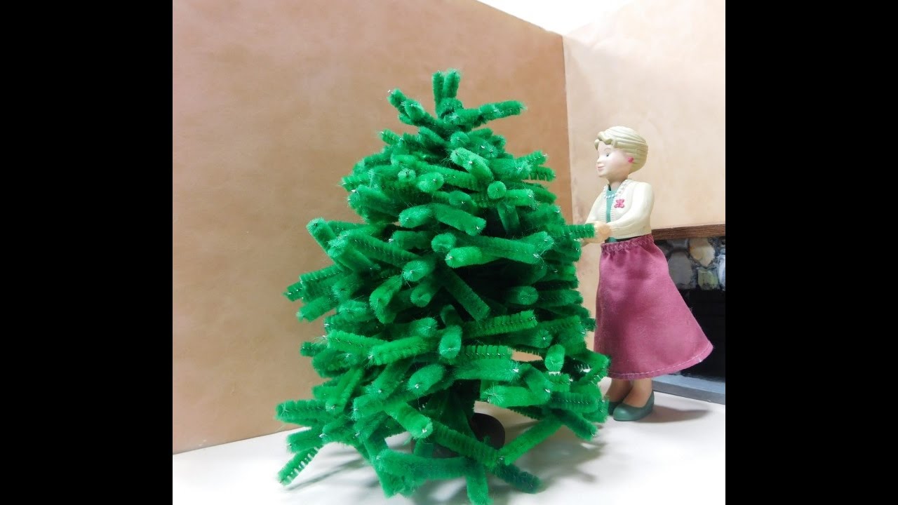 Dollhouse Miniature Christmas Tree - YouTube