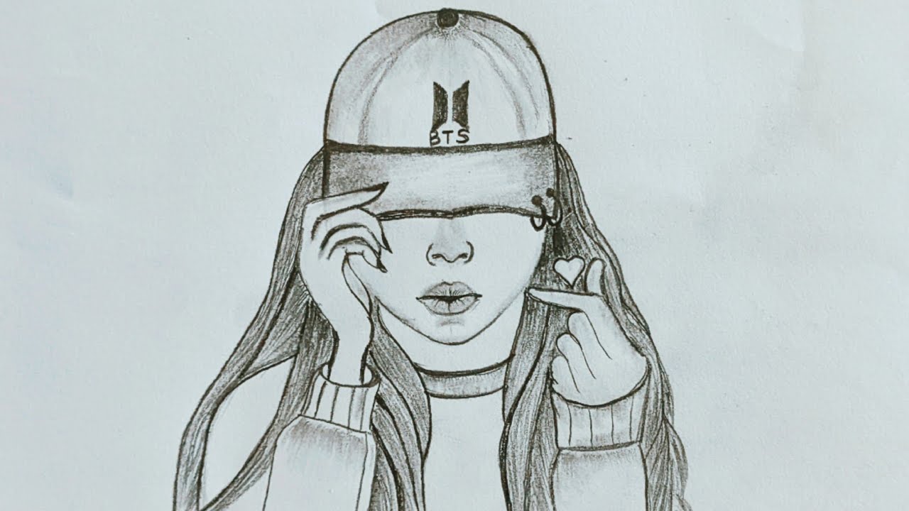 How To Draw Bts Girl Step By Step For Beginners।pencil Easy Drawing।btsdrawing Howtodraw Art