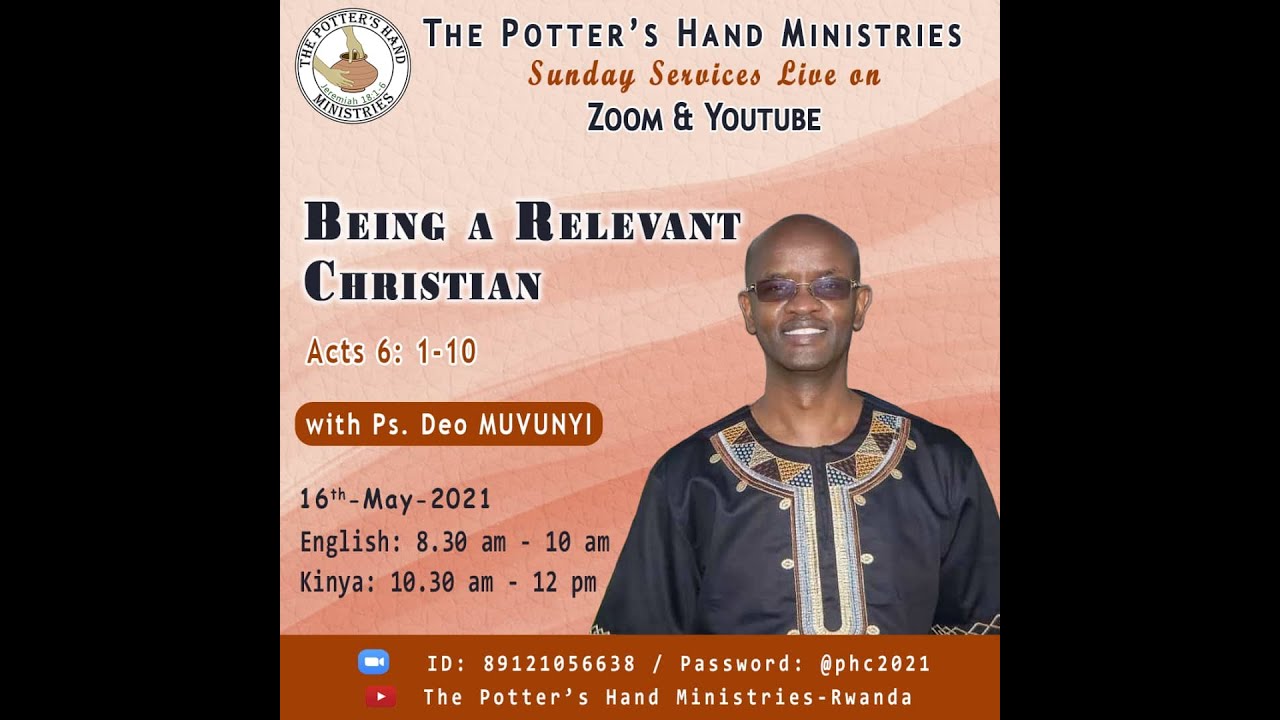 Being a Relevant Christian - Ps Deo MUVUNYI (Live) - YouTube