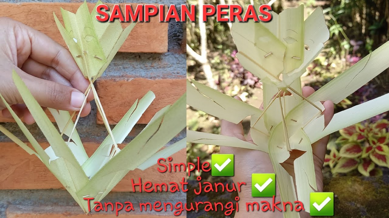 Tutorial membuat sampian peras yang simple #mejejaitan #upakara #bali ...