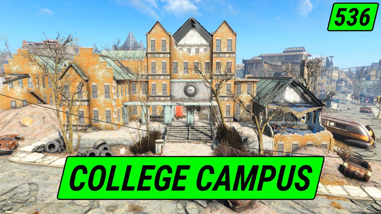Old Cambridge Campus | Fallout 4 Unmarked | Ep. 536 - YouTube