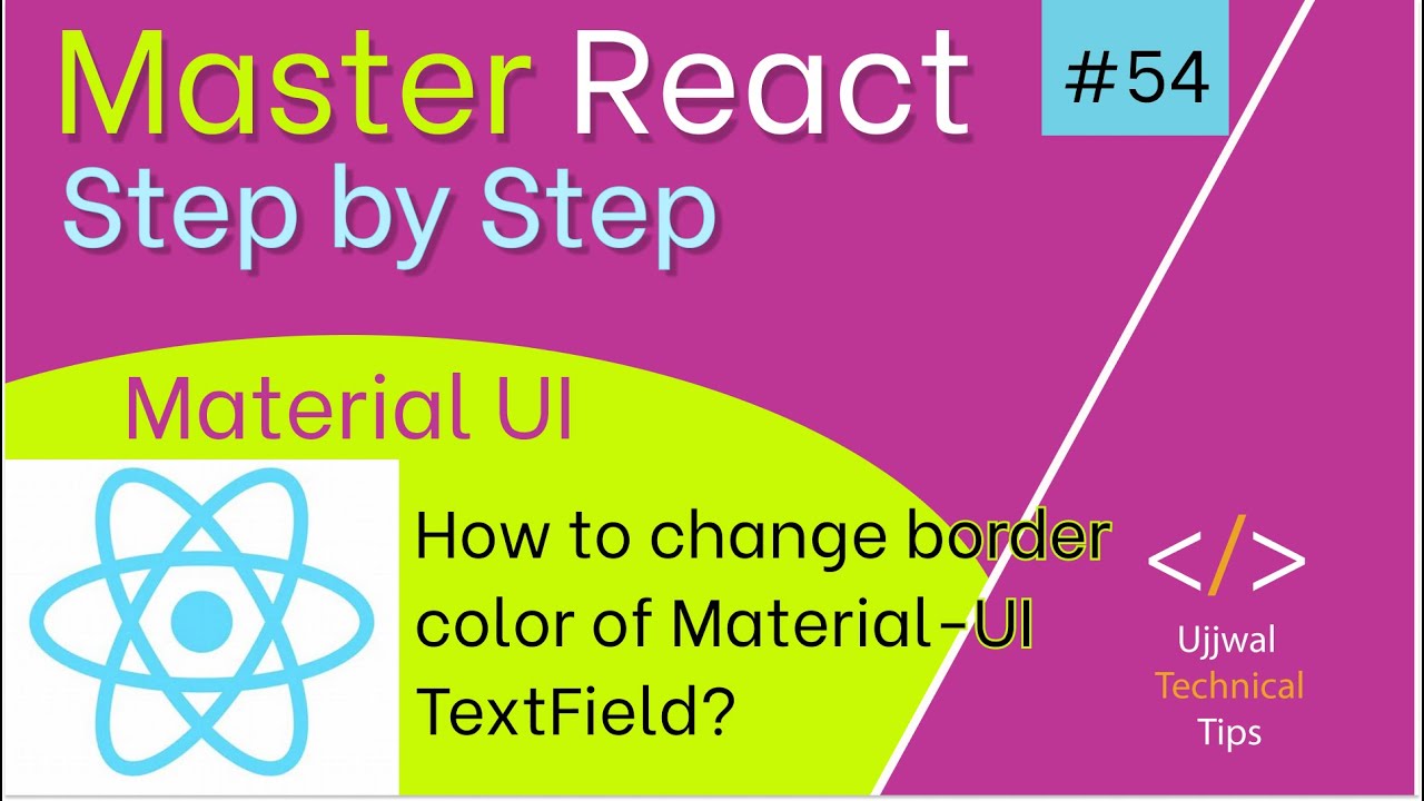 ReactJS Tutorial For Beginners 54 Material UI How To Change reactjs-tutorial-for-beginners-54-material-ui-how-to-change