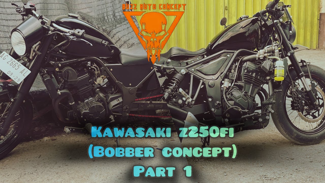 Custom kawasaki ninja z250 fi ( bobber concept) rebuild part 1… - YouTube
