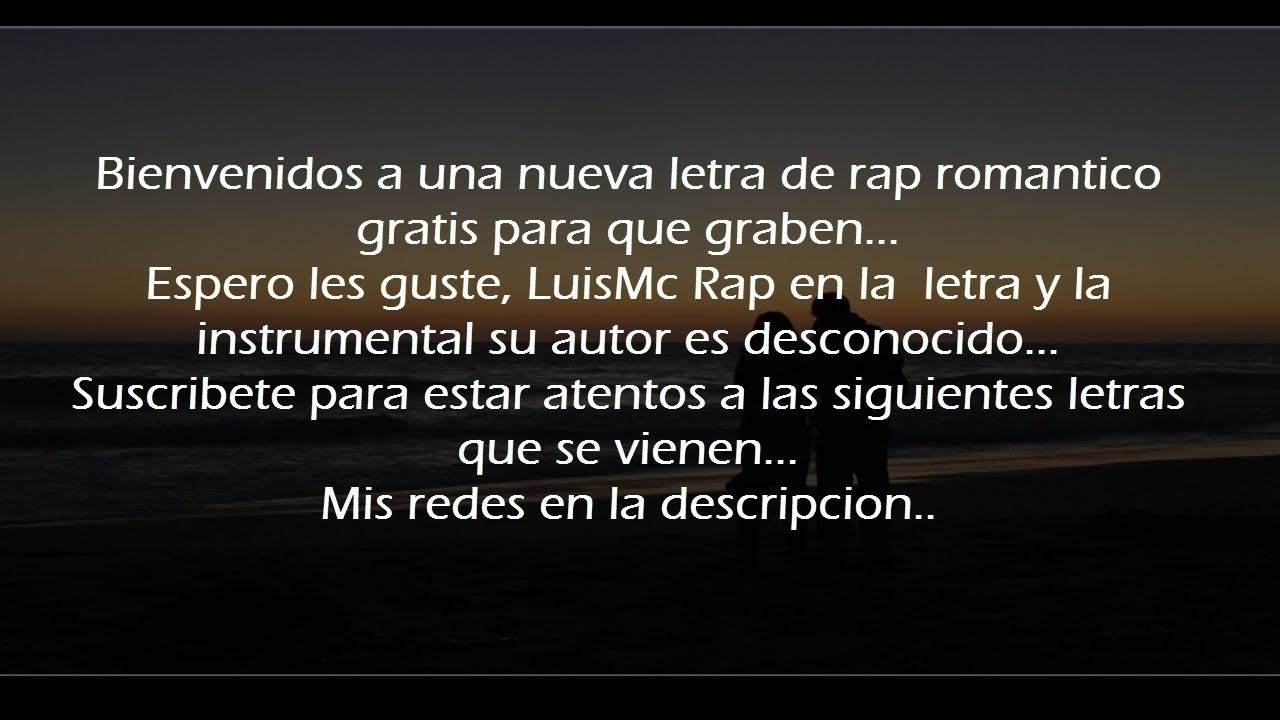 Letra de rap romantico para que te declares l Uso libre l LuisMc Rap ...