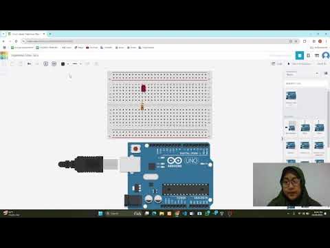 Membuat simulasi LED berkedip menggunakan arduino uno R3 pada tinkercad - YouTube