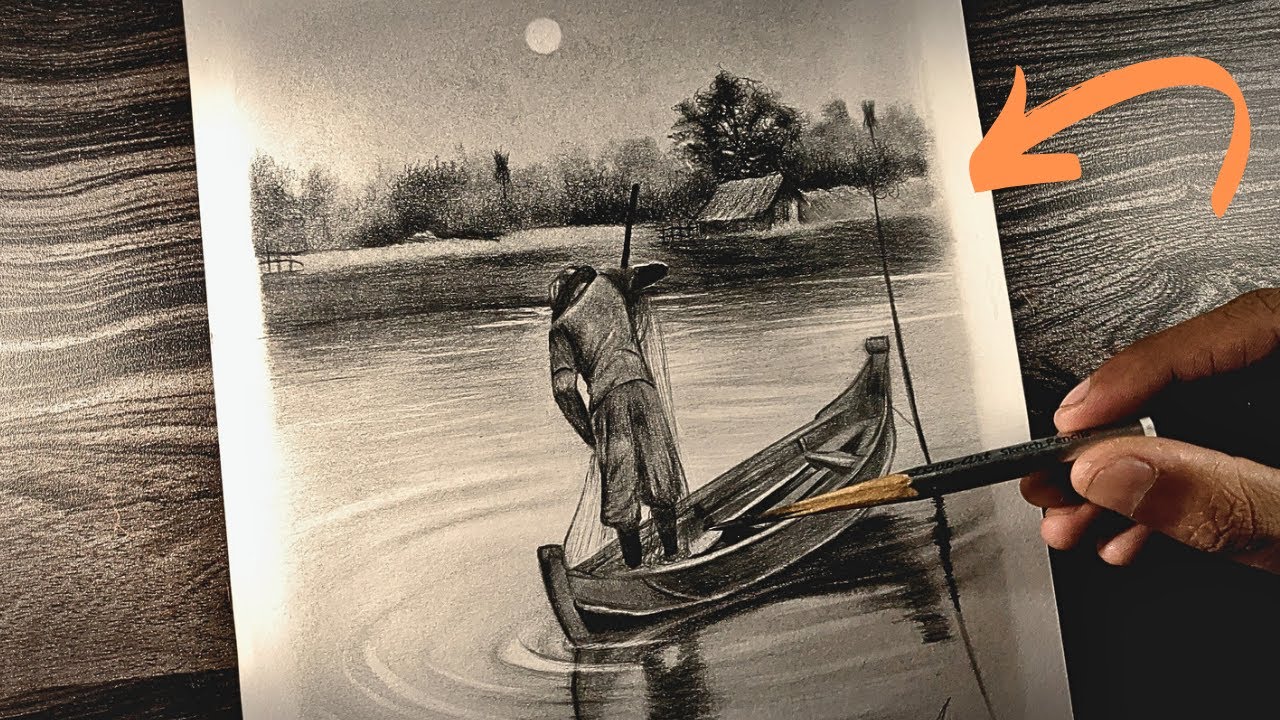 How to draw beautiful scenery drawing for beginners | scenery drawing ...