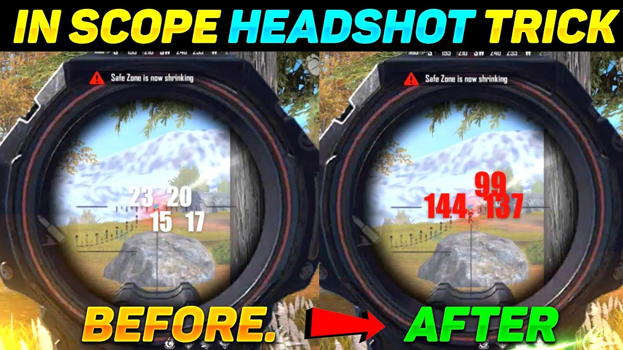 IN SCOPE HEADSHOT TRICK 🔥 | FREE FIRE IN SCOPE HEADSHOT TIPS AND TRICKS ...