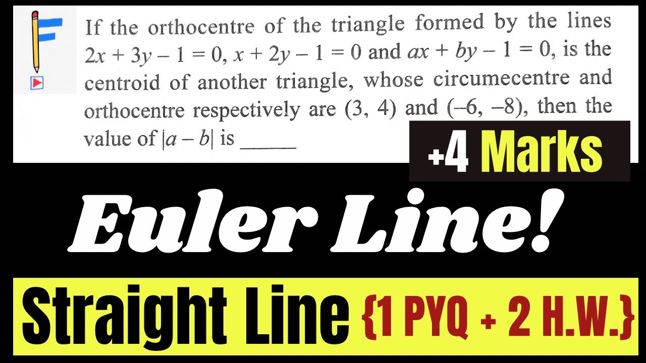 Euler Line in JEE: Orthocenter, Circumcenter, Centroid | Straight Lines ...