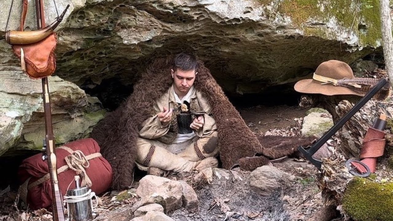 I Spent The Night Under A Rock Outcrop – 18th Century Camping - YouTube