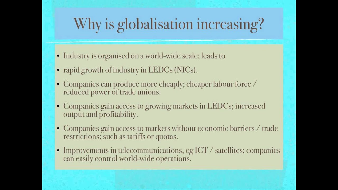 FGS Geography- GCSE Globalisation MNCs revision OCR B - YouTube