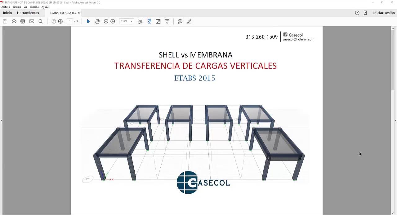 ETABS 2015 - SHELL vs MEMBRANA - YouTube