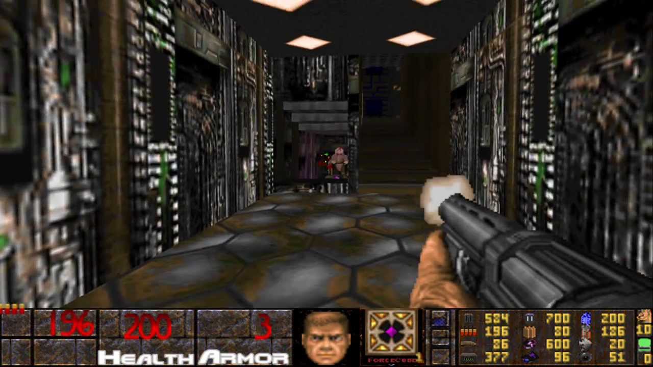 Ultimate Doom E2M7 Spawning Vats AEoD PSX wads - YouTube