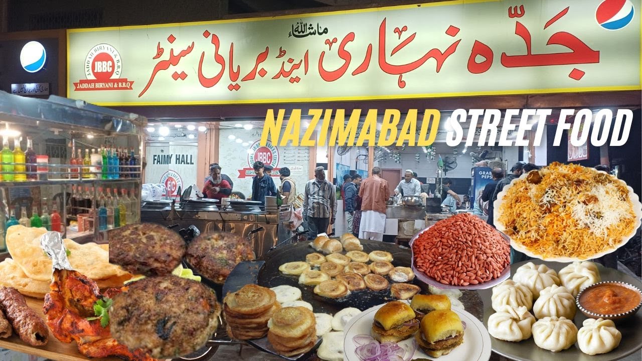 Karachi's Nazimabad Al Hassan Foods Street Jaddha Nehari,BBQ,Burger ...