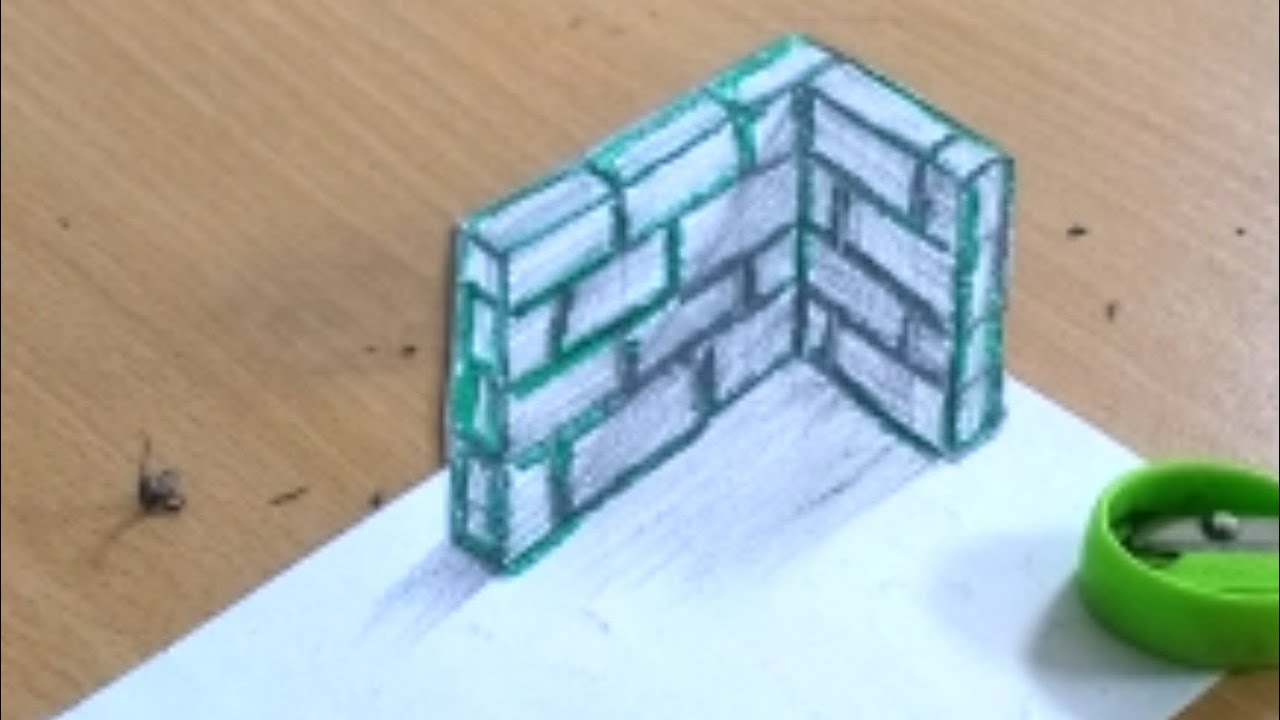 How to draw Bricks wall. Bricks drawing. #bricks_tower. - YouTube