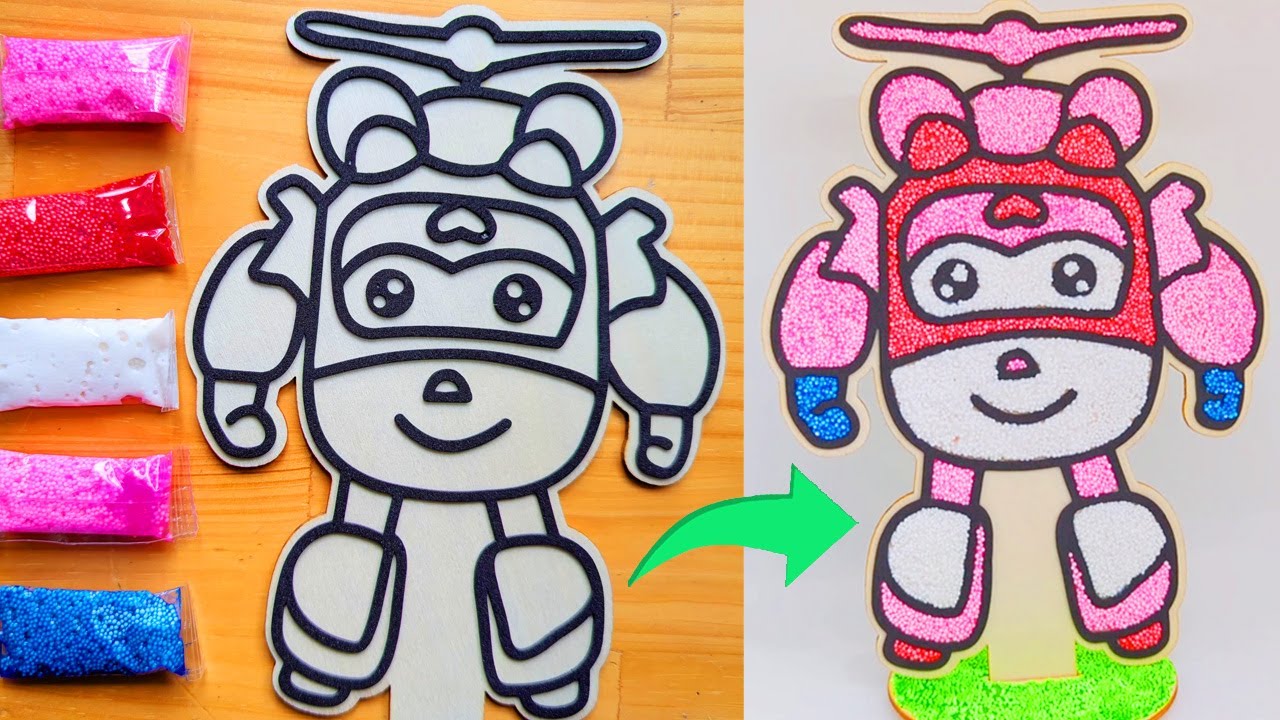 Dizzy Super Wings with Styrofoam and Slime - YouTube