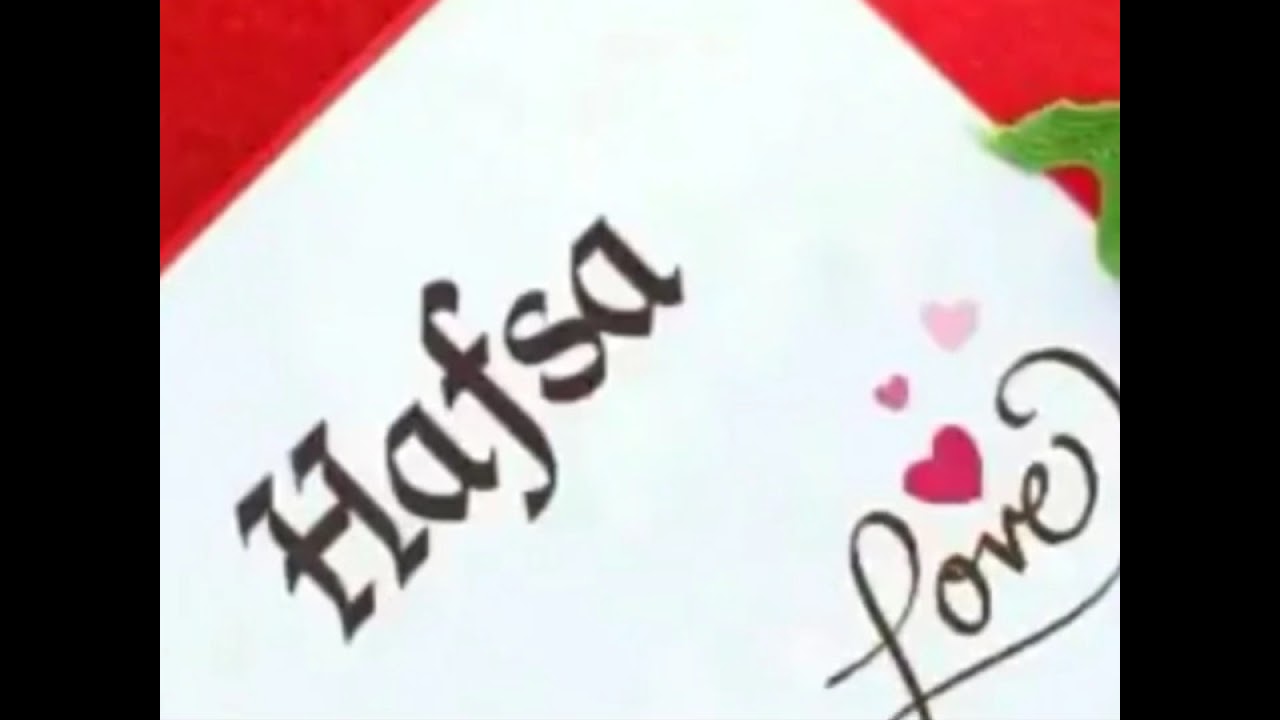 Hafsa Name Status beautiful Video - YouTube