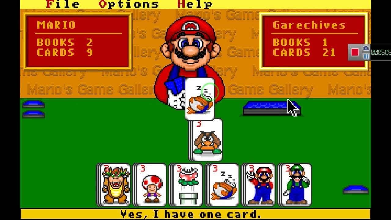 Mario's Game Gallery Go Fish - YouTube