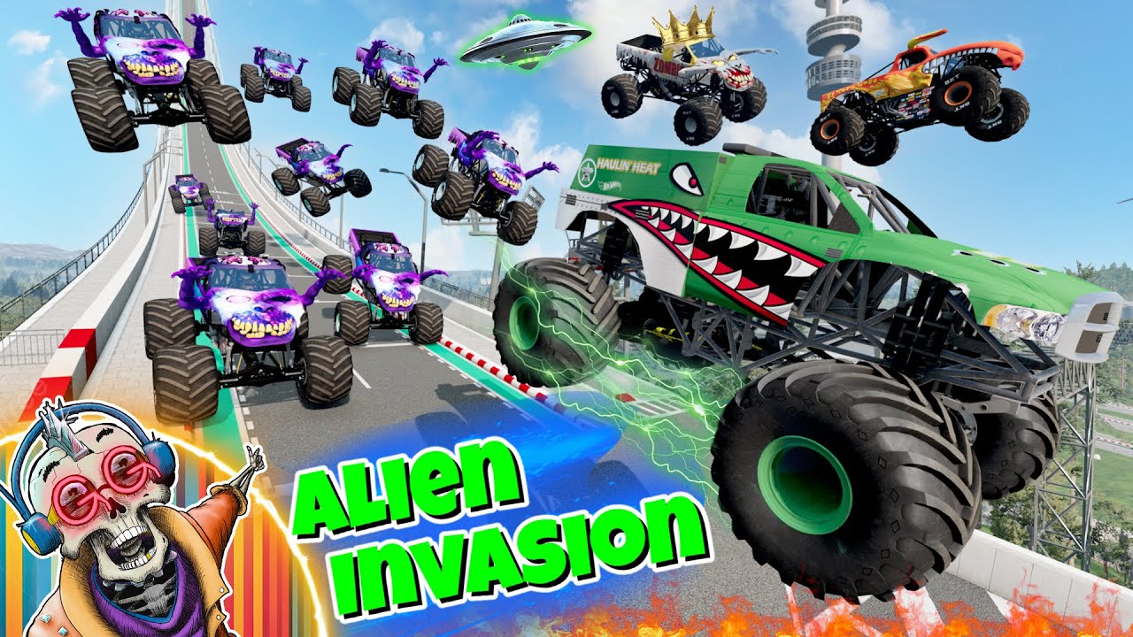 Monster Jam INSANE Alien Invasion Adventure Compilation 2 | Racing ...
