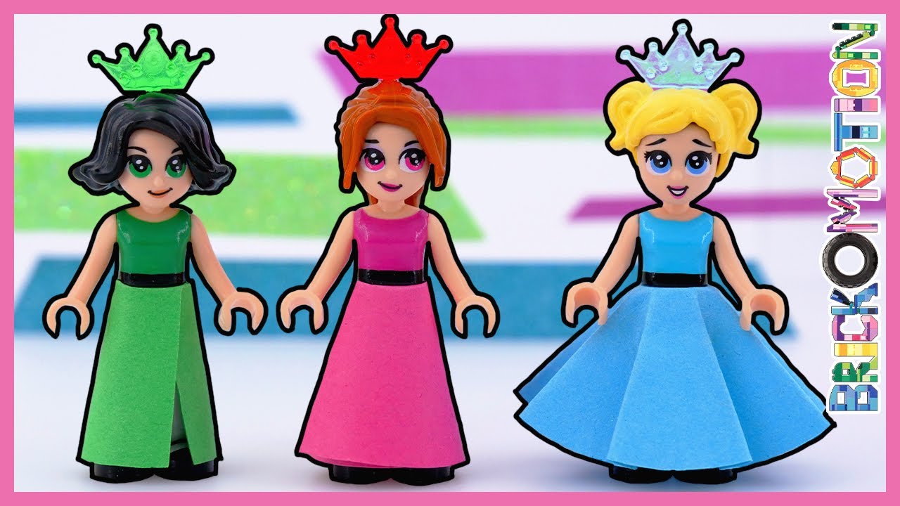 Power Puff Girls as Cute LEGO Princesses #CraftyDressify - YouTube