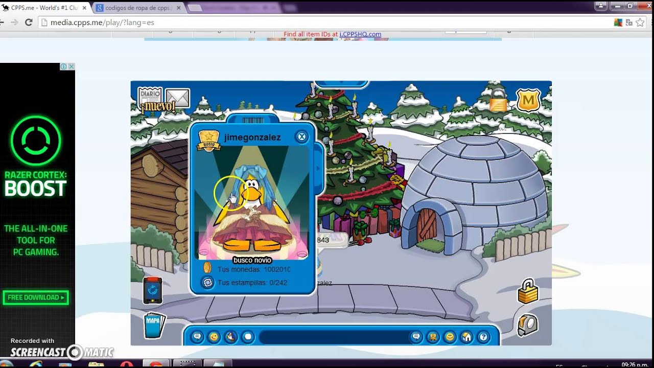como poner codigos de ropa en cpps.me - YouTube