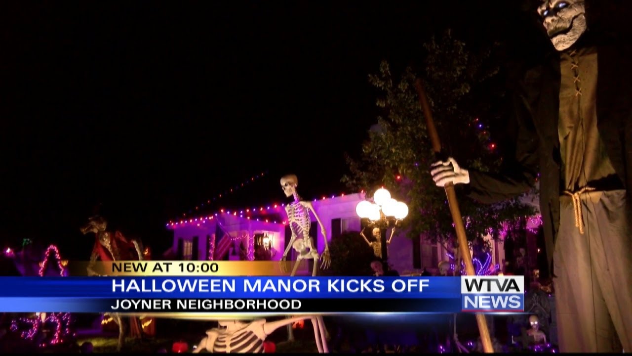 Halloween Manor returns in Tupelo neighborhood - YouTube