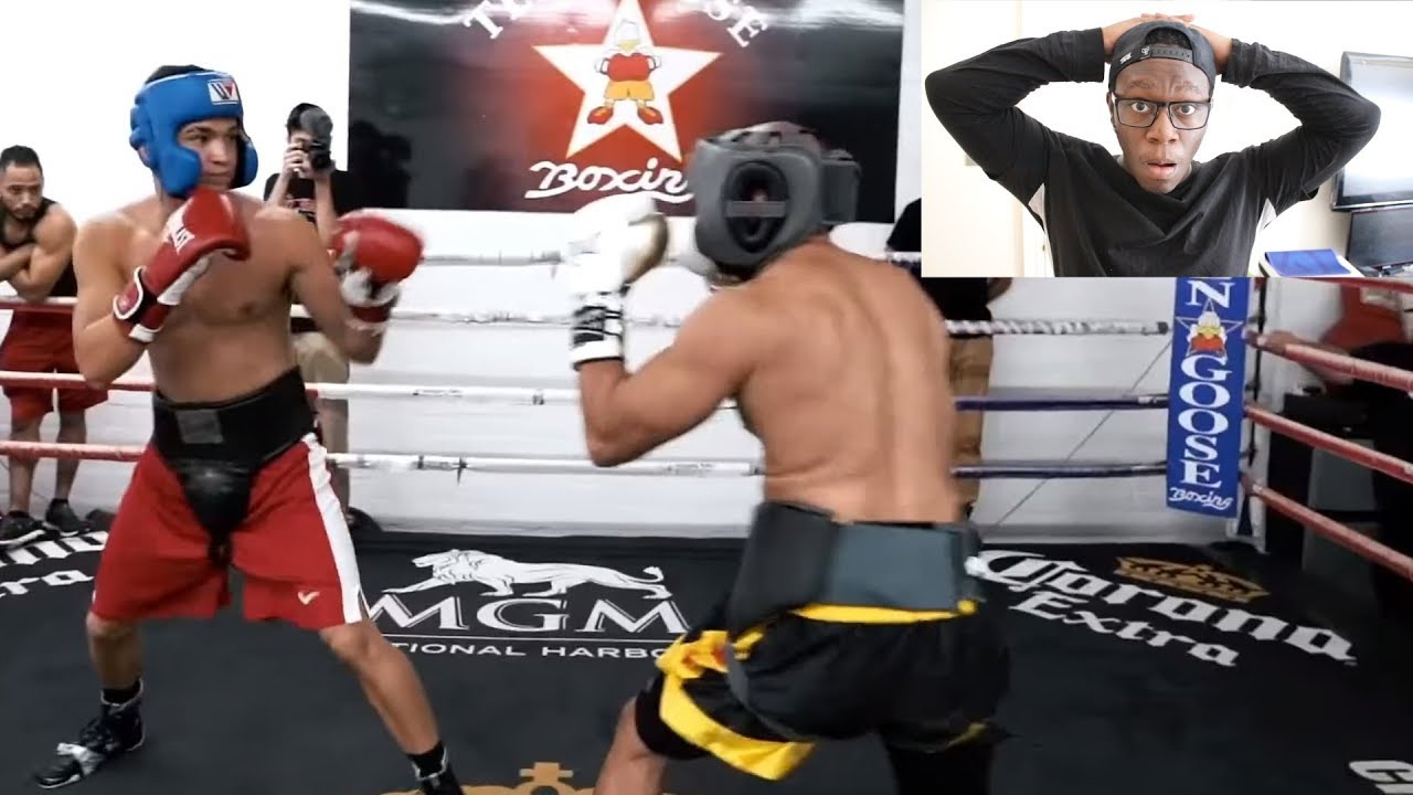 REACTING TO FOUSEY VS ALEX WASSABI BOXING FIGHT - YouTube