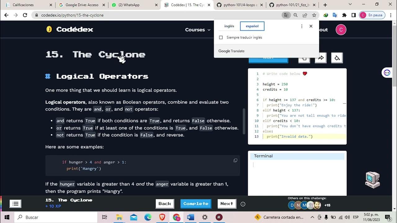 Codedex Lenguaje De Programación Python Niveles 3 Control Flow 4 Loops Quintos Youtube