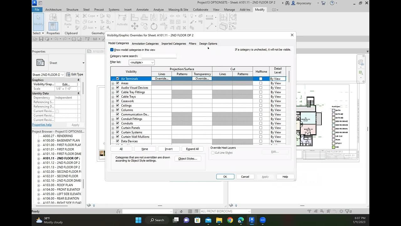 REVIT. DESIGN OPTIONS. SETTING ALL DESIGN OPTION TO PRINT IN ONE SHEET ...