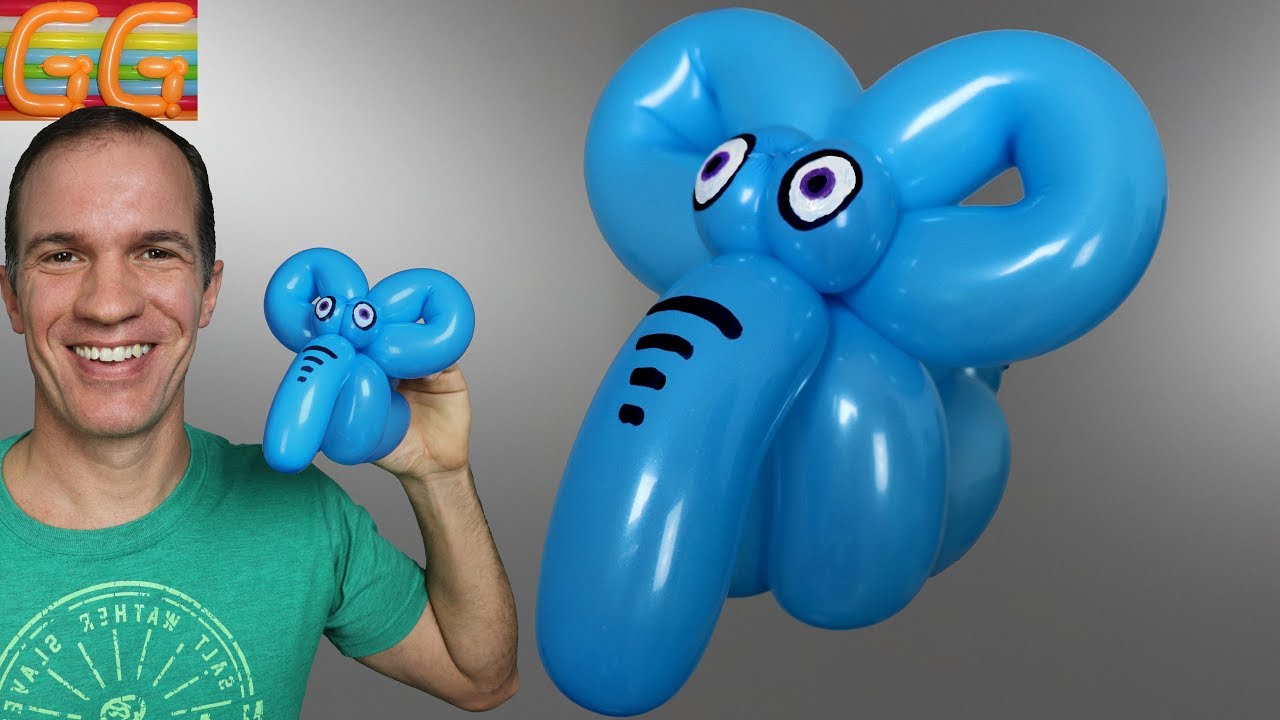 Elefante con globos - globoflexia facil - como hacer figuras con globos ...