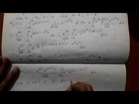 MGF OF NORMAL DISTRIBUTION - YouTube
