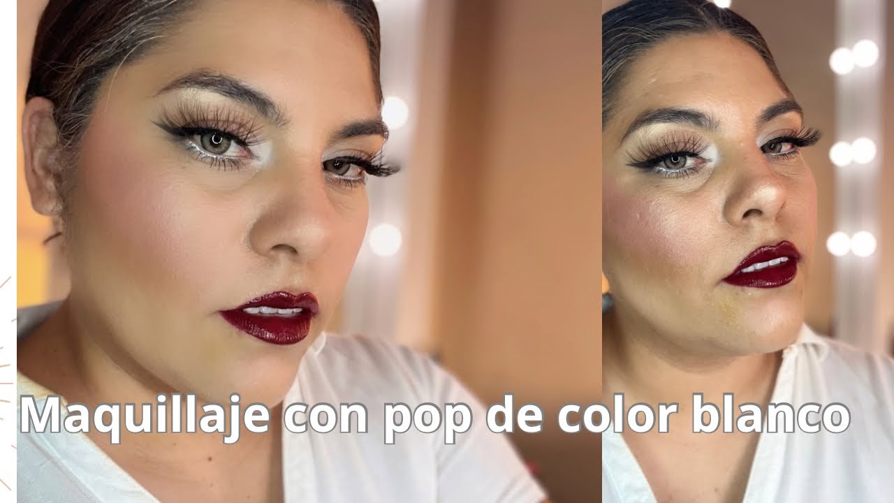 MAQUILLAJE FÁCIL Y RÁPIDO (con pop de color blanco y delineado sencillo ...