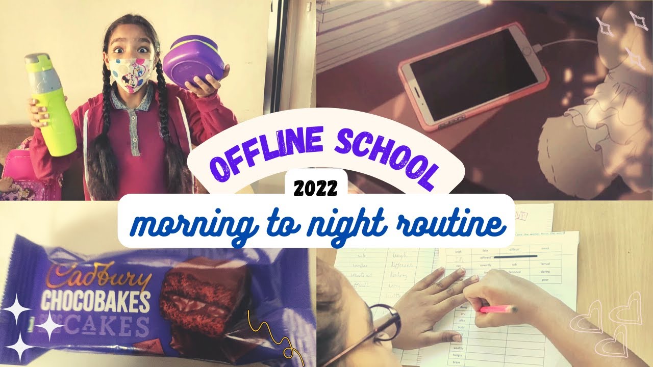 Offline School Morning To Night Routine🌞🌙 I Pravya Drishya Vlogs - YouTube