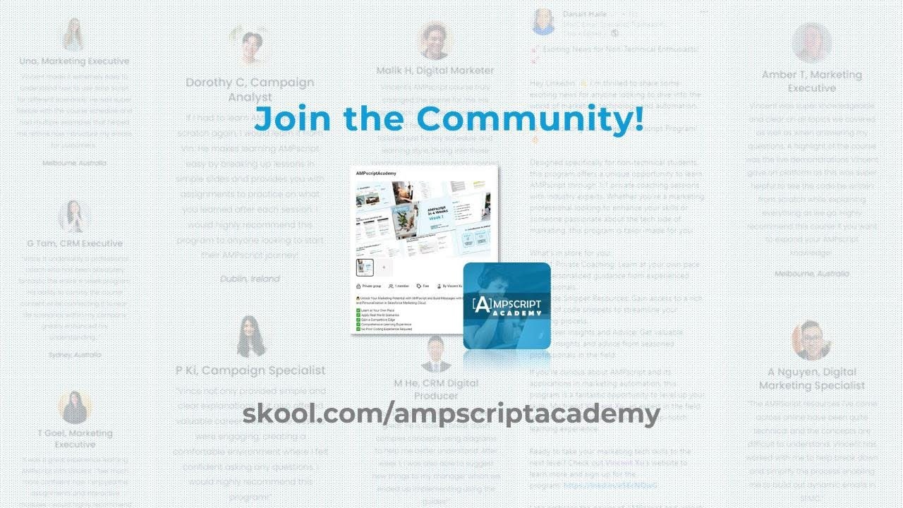 Transform Your Career: AMPscript Academy Student Experiences - YouTube