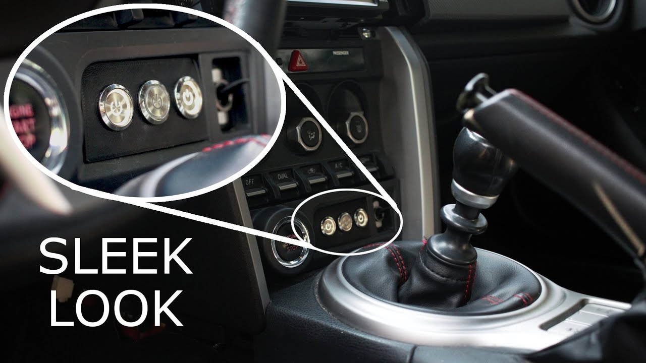 Custom DIY Cubby Switch Panel and Trac-Box Install (BRZ/FRS/86) - YouTube