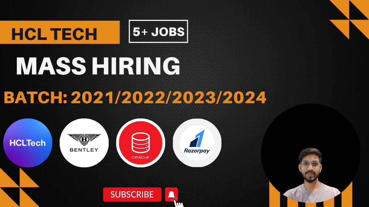 HCL Tech Hiring 2024 2023 2022 2021 Batch | HCL Tech Off Campus Drive ...