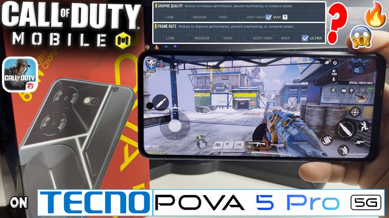 Call of Duty: Mobile Game Test on Tecno Pova 5 Pro 5G! MP & BR! | MAX ...