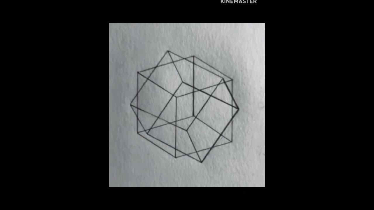 How to Draw 3D Cube illusion 😯 || step by step for beginners #art #drawing #3d #youtubeshorts# ...