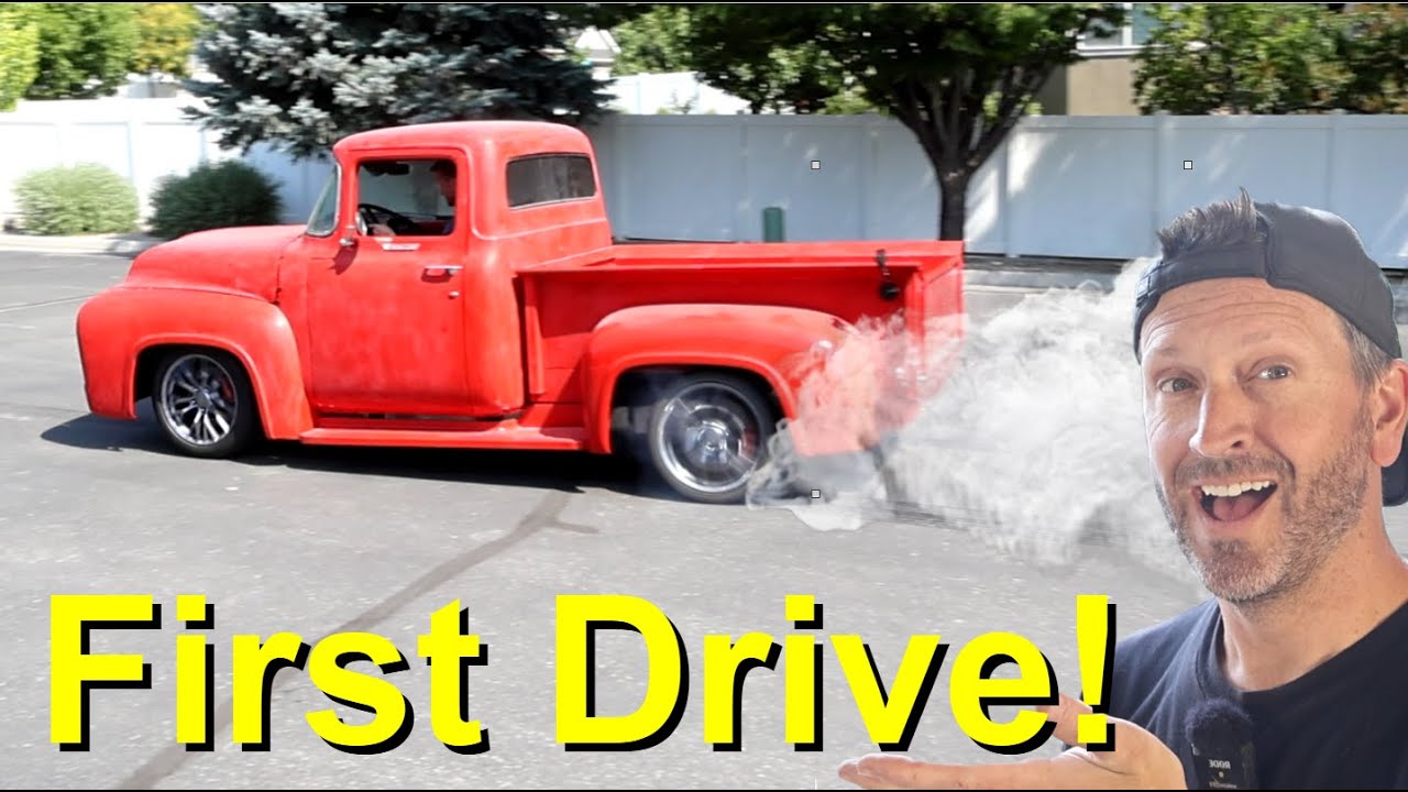 First Drive - Tesla Swapped Ford F-100 - YouTube