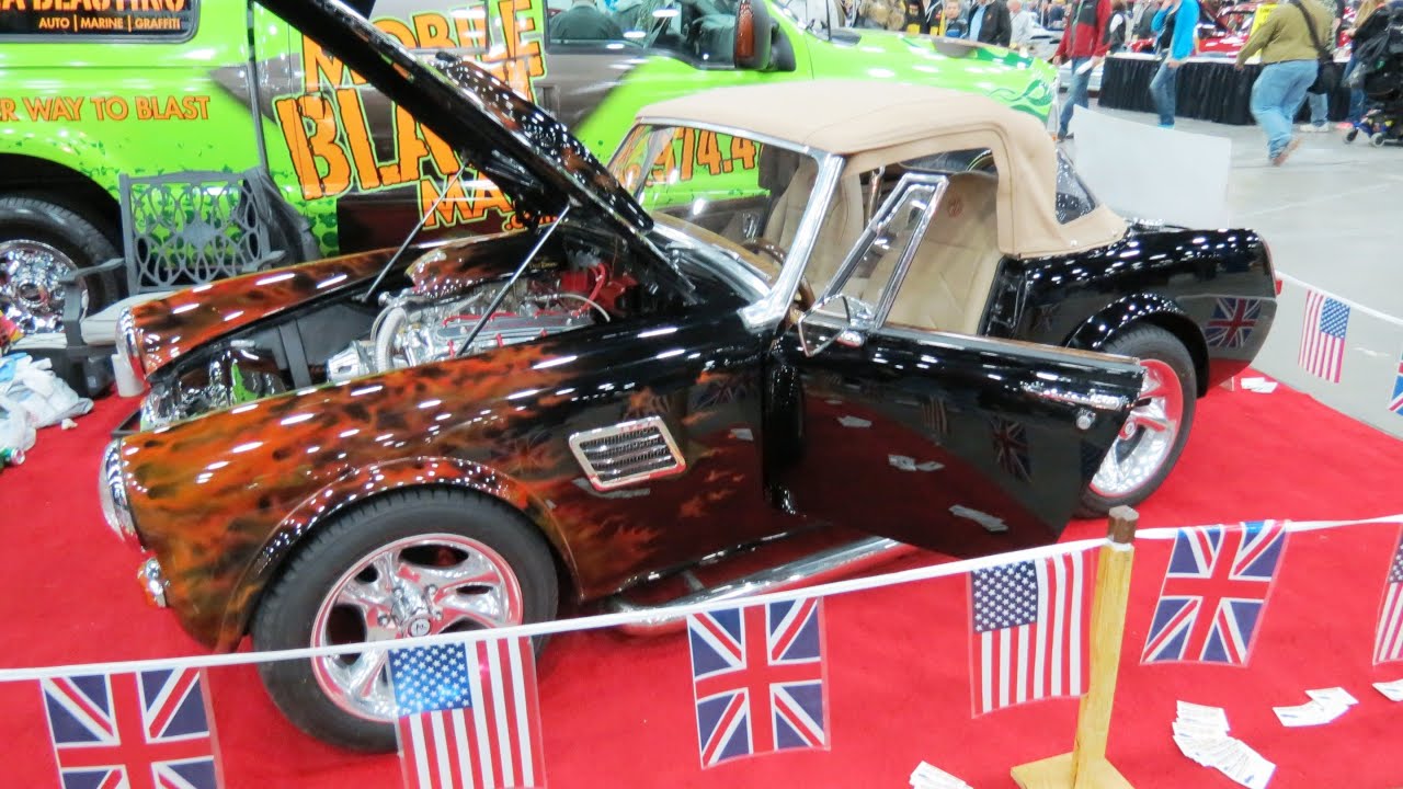 1970 MG Midget Custom At 2014 Detroit Autorama - YouTube